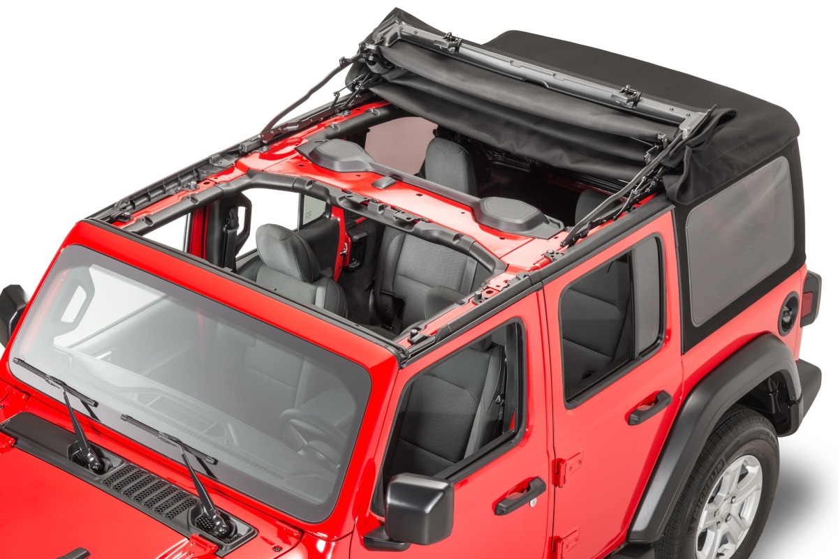 Softtop Kit mit getonten Fenstern Jeep Wrangler JL 18 4 Turer Mopar 82215914 82215146 Twill Soft